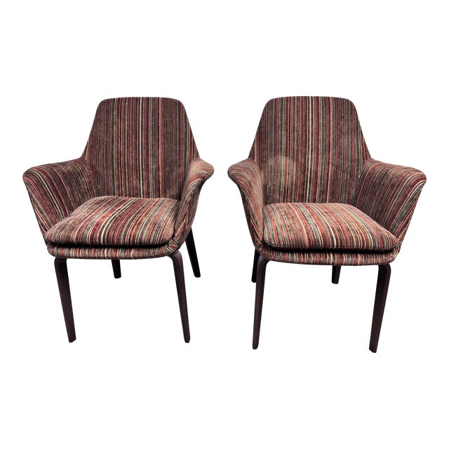 Minotti York Missoni Fabric Arm Chairs, a Pair | Chairish