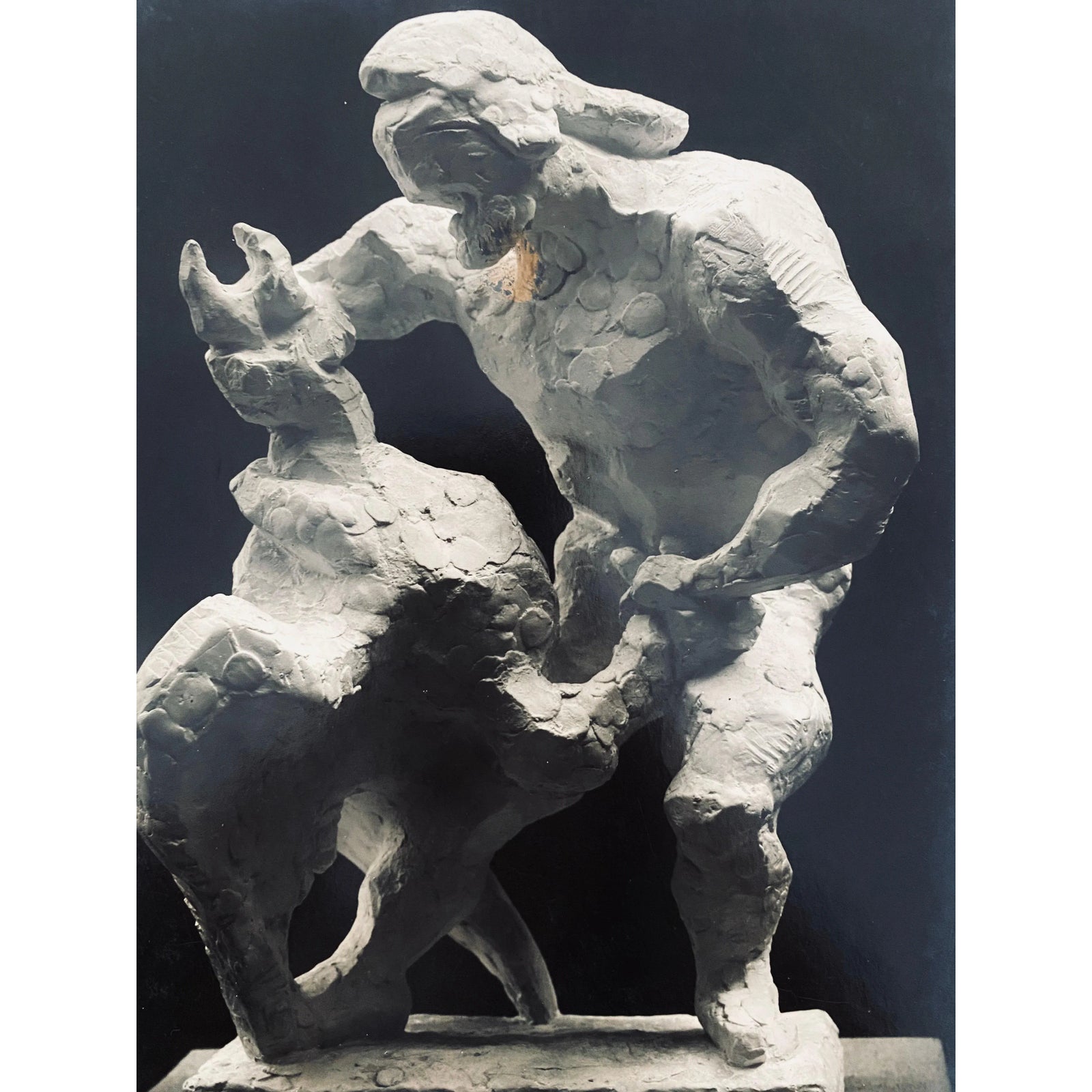 Marc Vaux, Vintage Silver Gelatin Photograph Jacques Lipchitz Sculpture ...