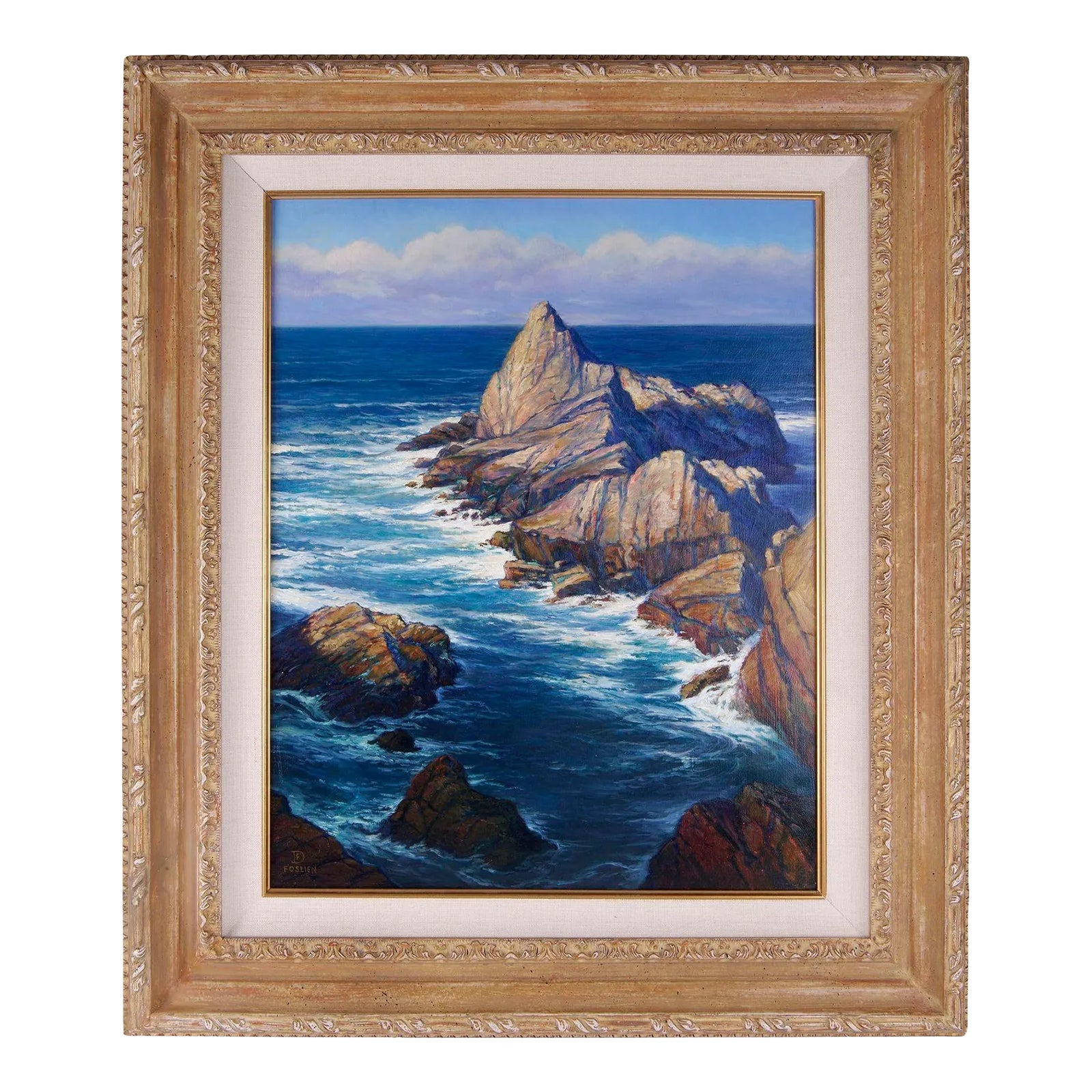 Dirk Foslien "North Point Lobos" Oil on Board | Chairish