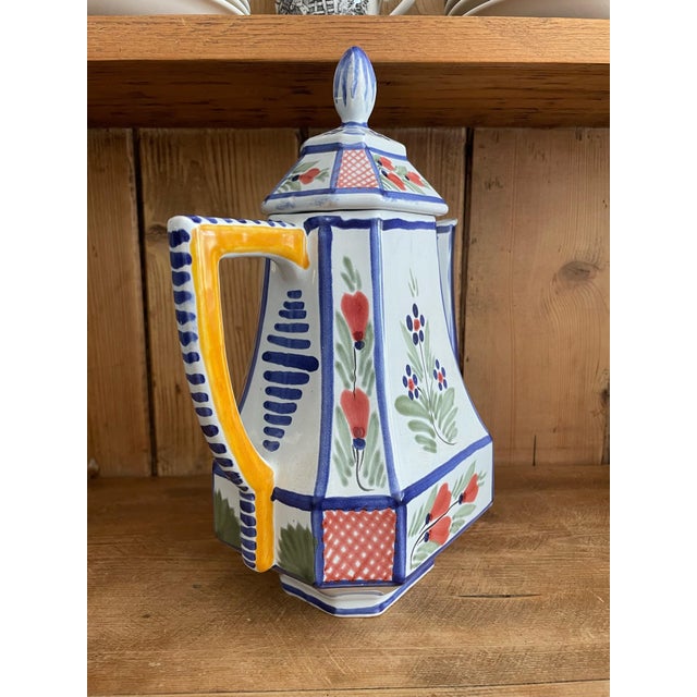 2000s French Handpainted Pottery Henriot Quimper Mistral Blue ...