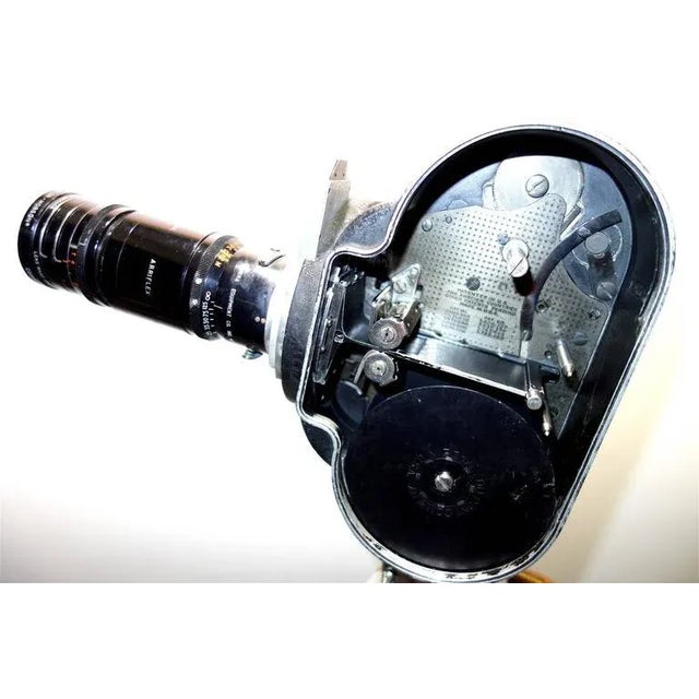 C. 1931 Movie Camera Hand Crank Winder With Wood Tripod | Chairish