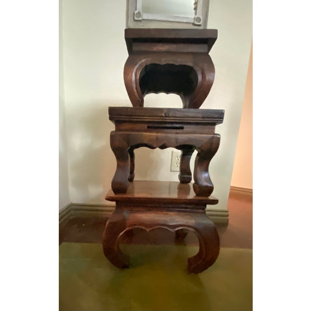 Trio of Small Asian Opium Tables | Chairish