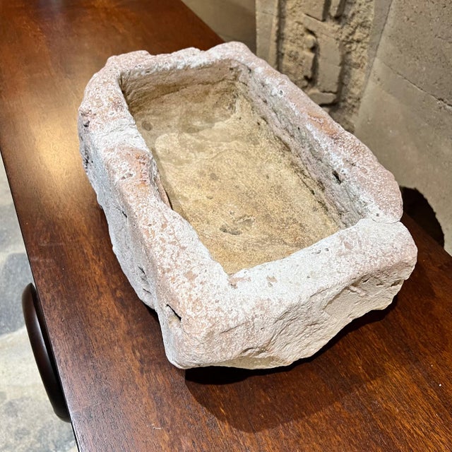 19th Century Hand Carved Limestone Trough Basin Planter Antique Farm ...