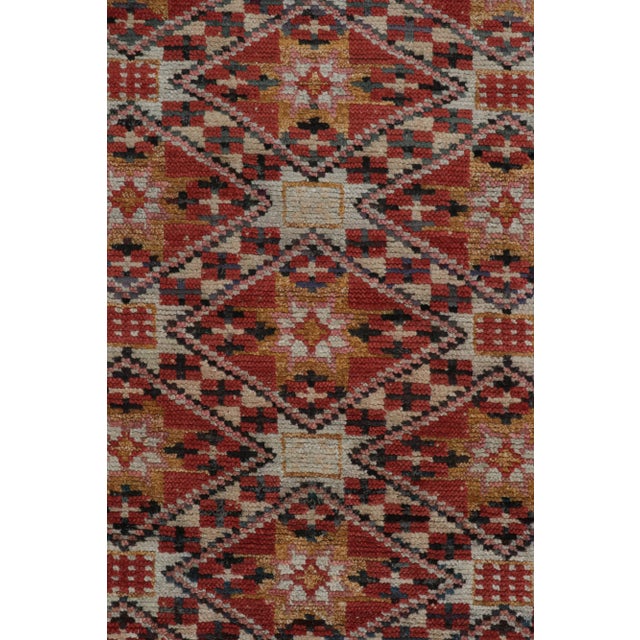 Rug & Kilim’s Moroccan Style Rug in Red With Gold Geometric Patterns ...