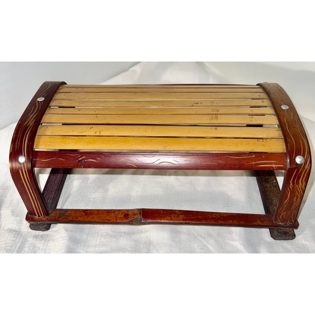 Circa 1900 Chinese Split Bamboo Headrest, Geisha Headrest | Chairish