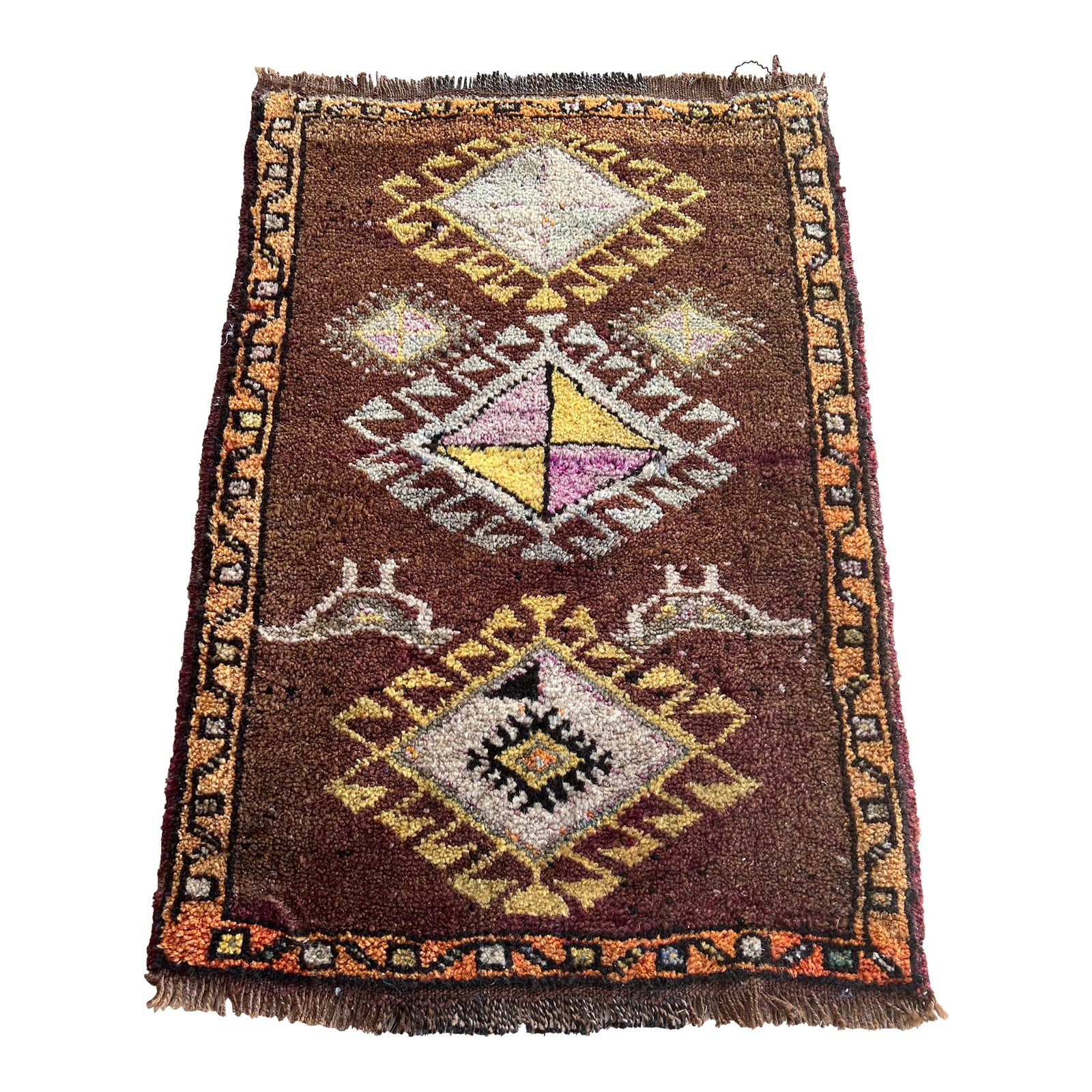1980s Nomadic Vintage Miniature Rug | Chairish