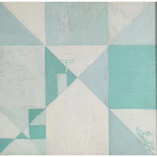 1966 “Brigitte #8” Abstract Oil on Board Painting by Beni E. Kosh ...