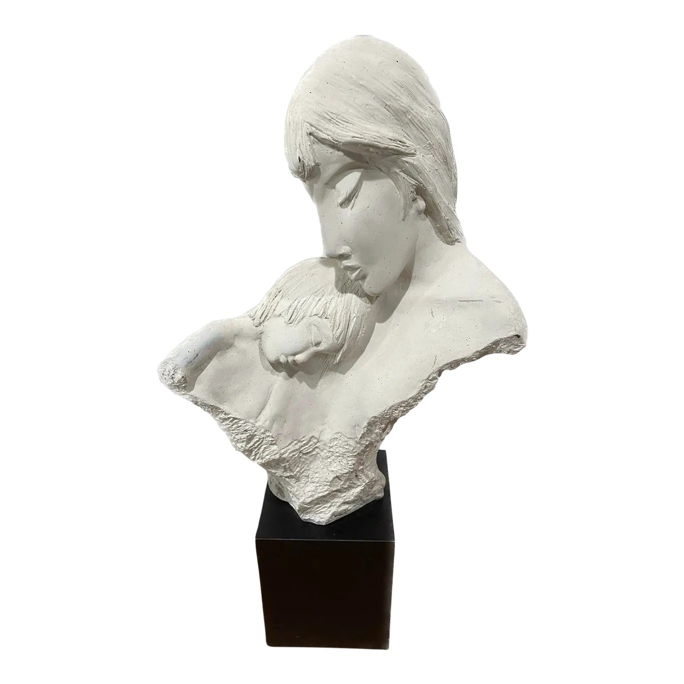1980s Austin Productions Mother and Son Ceramic Sculpture | Chairish