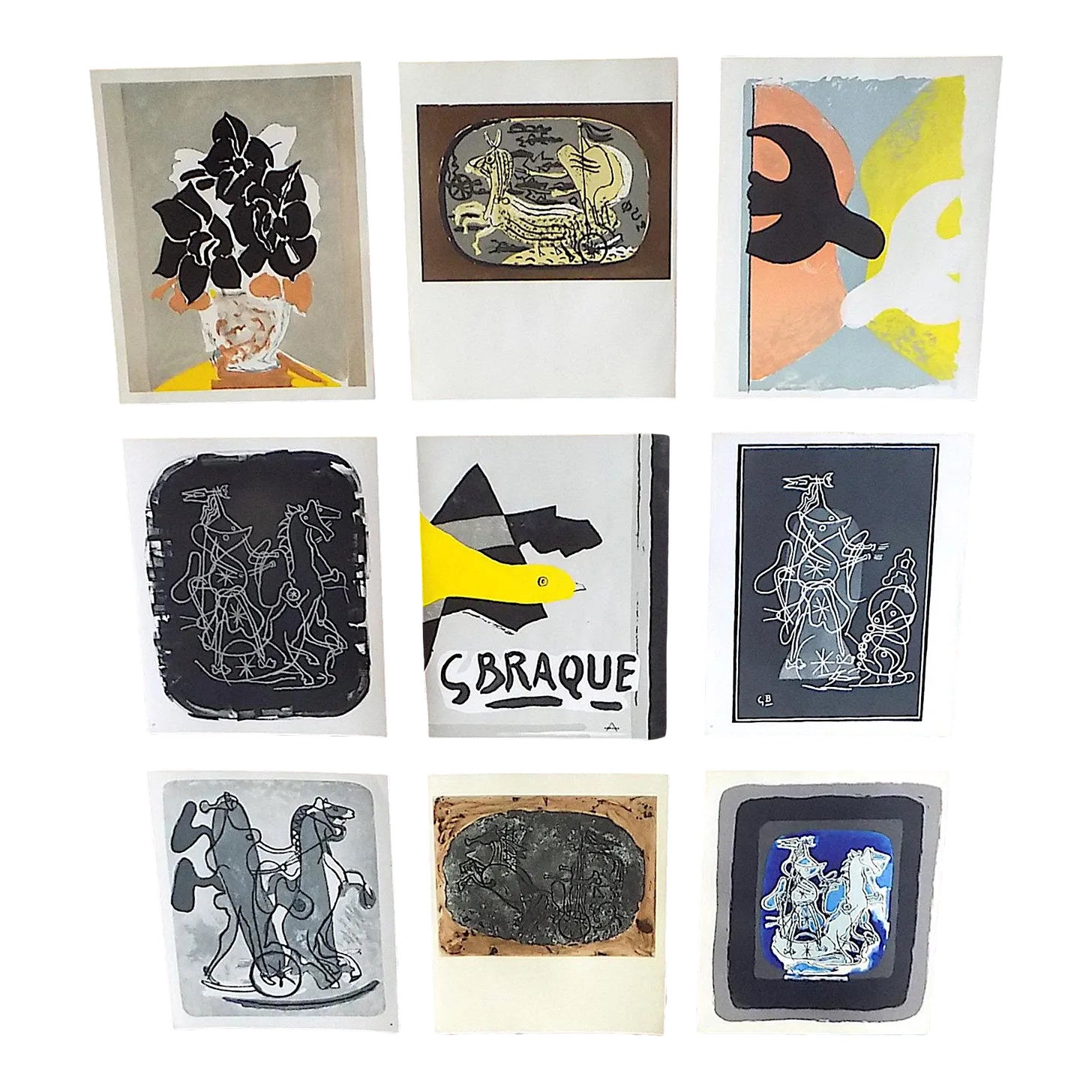 Vintage Mid 20th C. Modern Georges Braque Abstract Lithographs - Set of ...