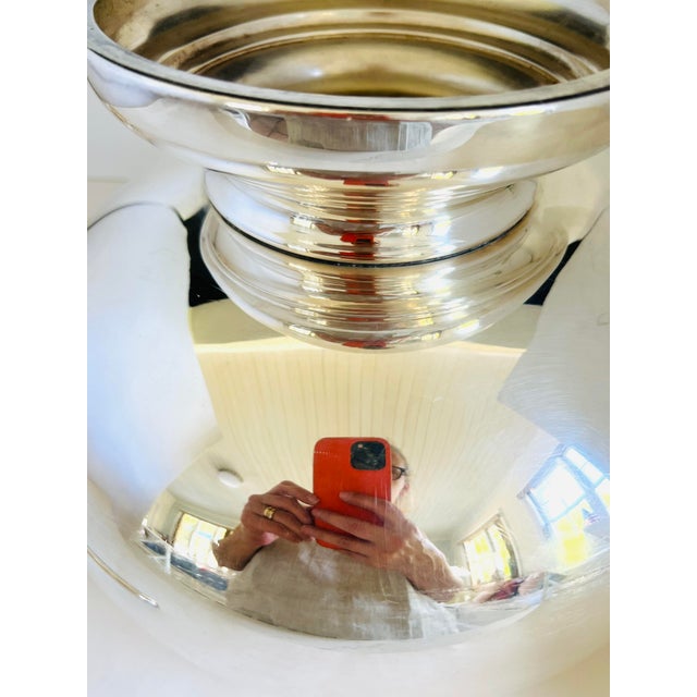 Vintage 1940s Footed Silver Plate Bowl Champagne Tub Cooler Centerpiece ...