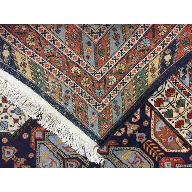 1950s Vintage Brown Kashmir Hand Woven Area Rug 6'5 X 10' | Chairish