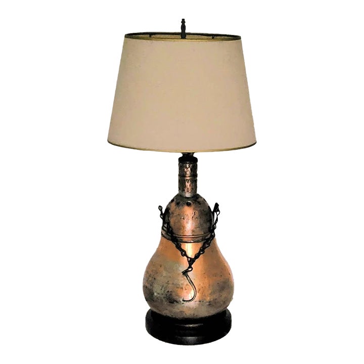 Mid Century Arab Islam Rustic Electric Table Lamp Mixed Metal | Chairish