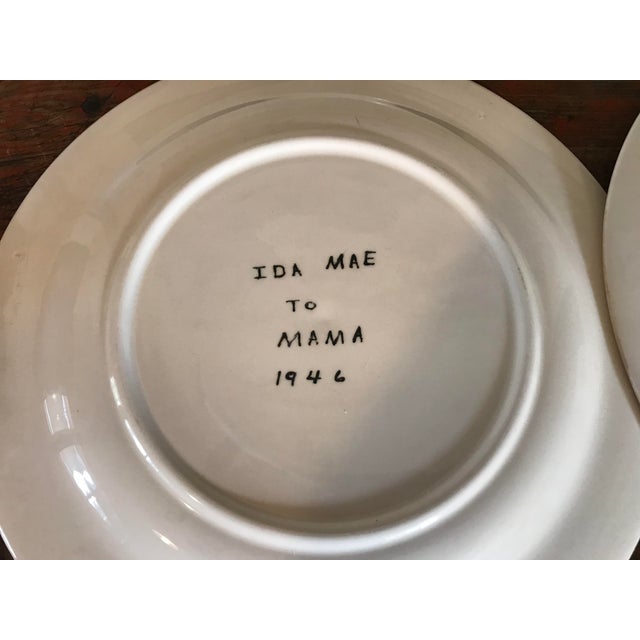 1940s Vintage Hand-Painted Decorative Plates - Set of 4 | Chairish