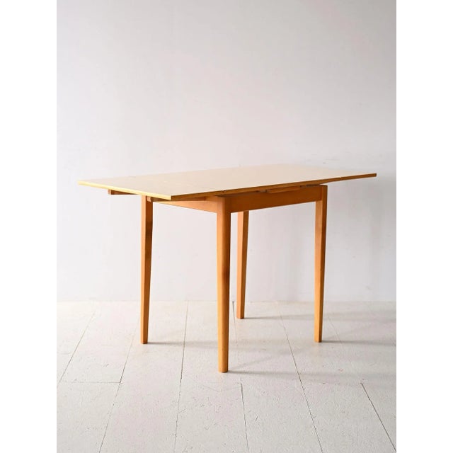 1960s Scandinavian Extendable Table in Formica | Chairish