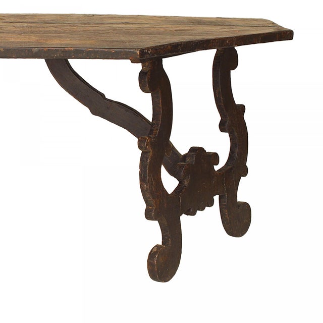 Italian Renaissance Oak Console Tables - A Pair | Chairish