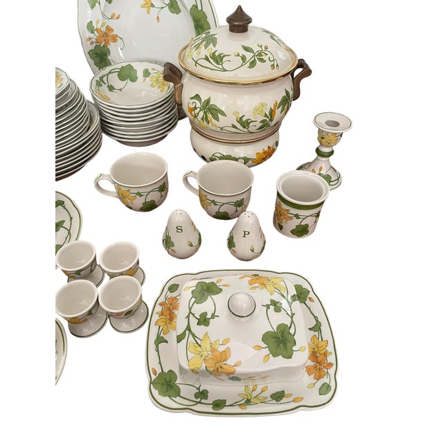 Vintage Villeroy & Boch "Geranium" Floral Dinnerware- a Set of 57 ...