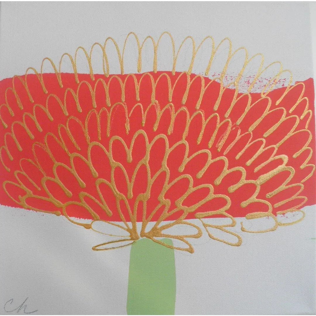 Coral Floral 1 Contemporary Painting by Cathe Hendrick | Chairish