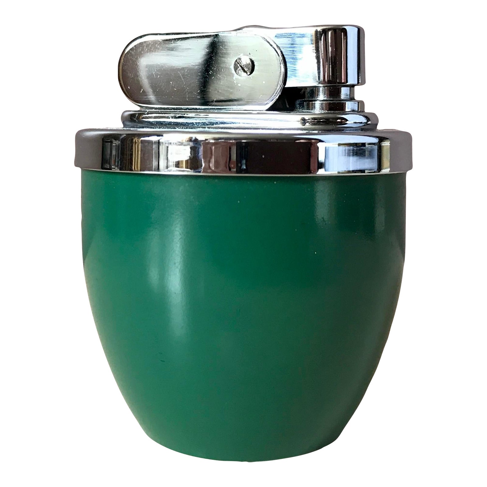 Vintage Green Enamel Table Lighter | Chairish