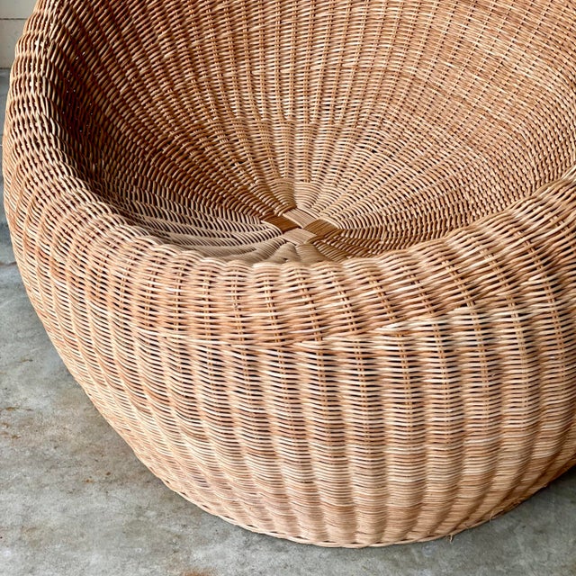 1970s Eero Aarnio Style Wicker Pod Chaird- a Pair | Chairish