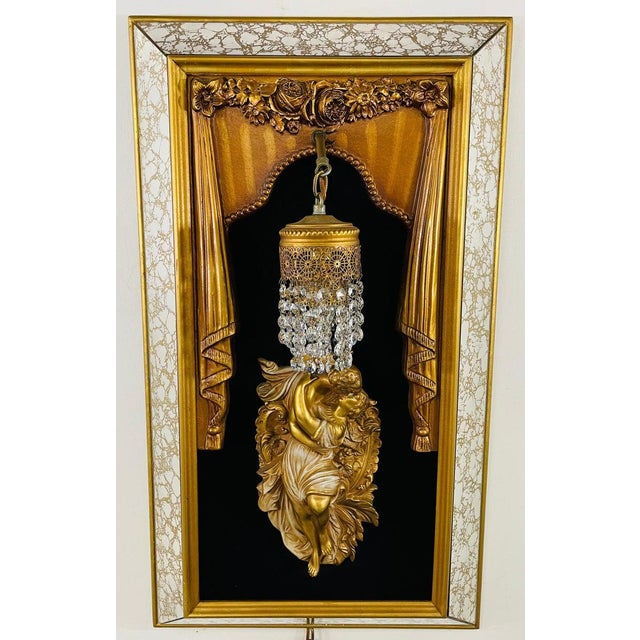 Italian Neoclassical Style Framed Man and Woman Kissing Statue / Sconce ...