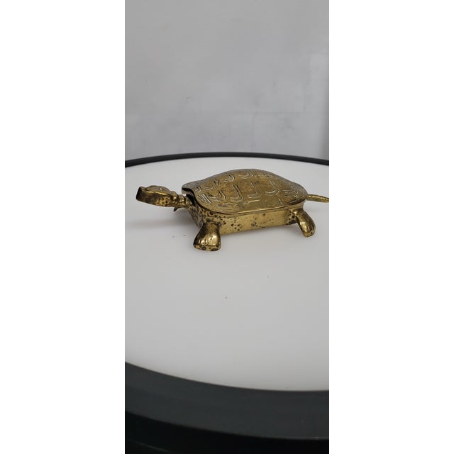 Vintage Turtle Brass Box Mini Stash Box Case Gold Made in Korea | Chairish
