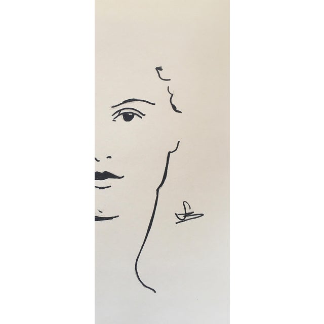“Lady With Flowing Hair” Contemporary Gestalt Style Drawing by Sarah ...