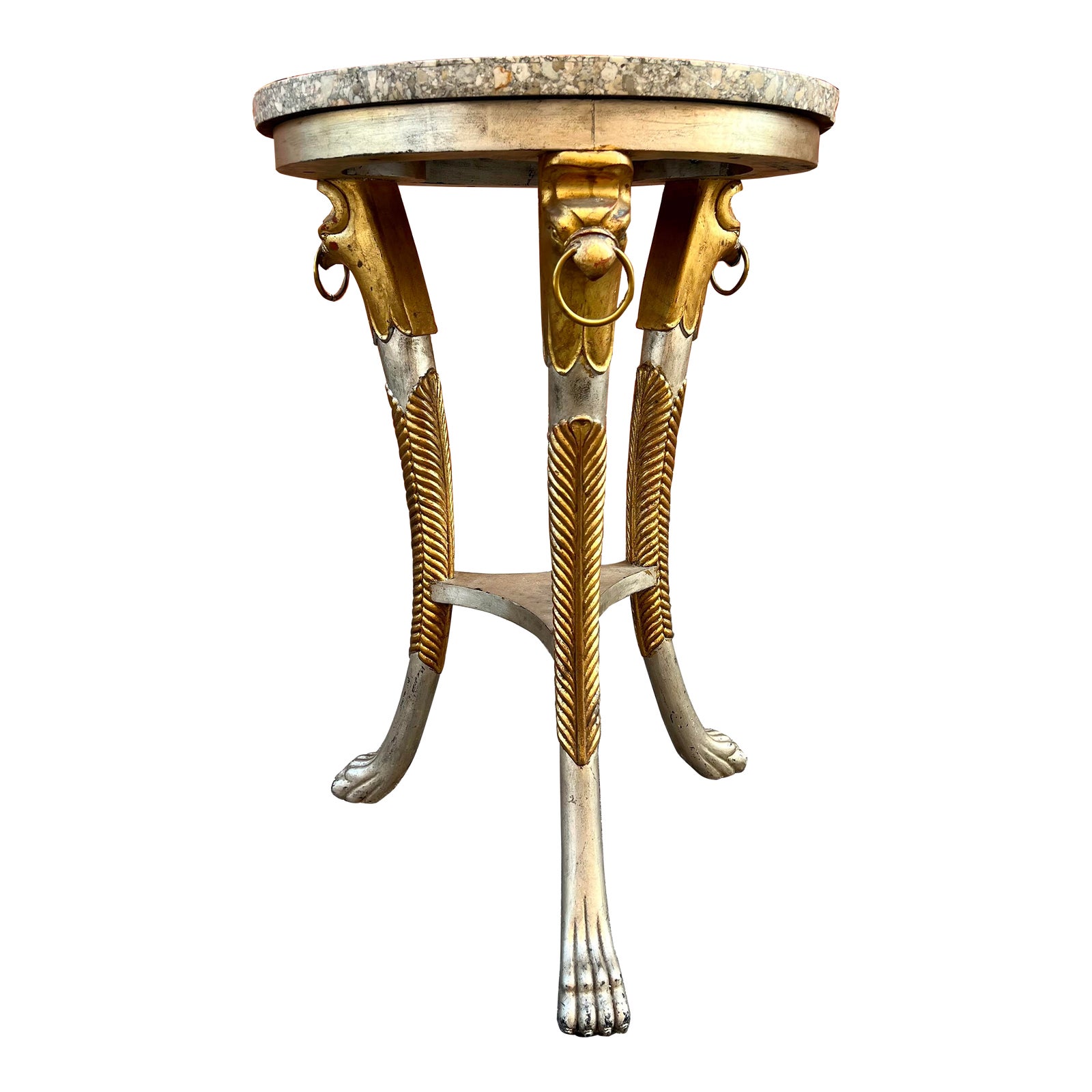 20th Century Vintage Hollywood Regency Egyptian Style Carved Gilt Wood ...