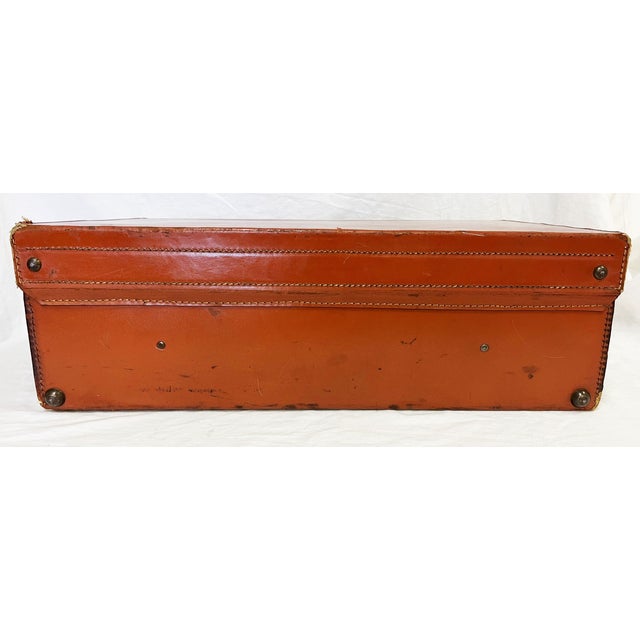 Antique Leather Motoring Travel Trunk Circa 1900's | Chairish