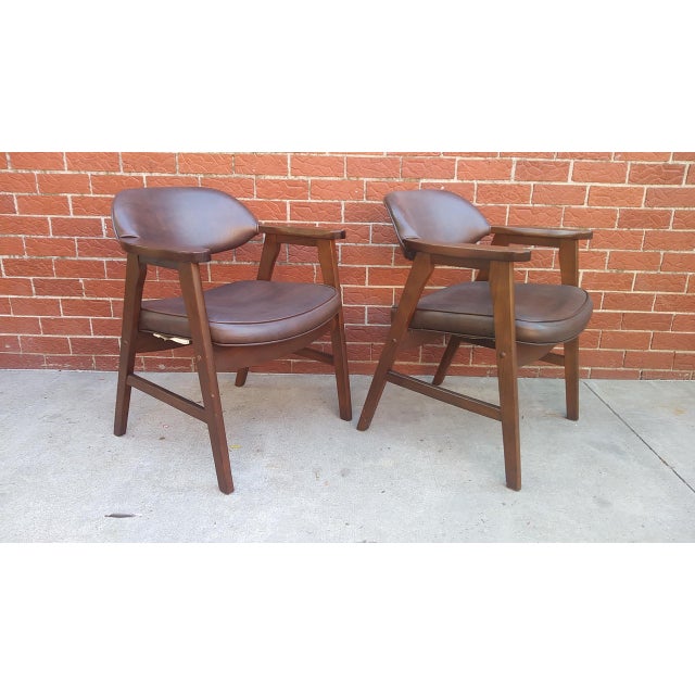 Hon Murphy Miller Mid Century Modern Arm Chairs - a Pair | Chairish