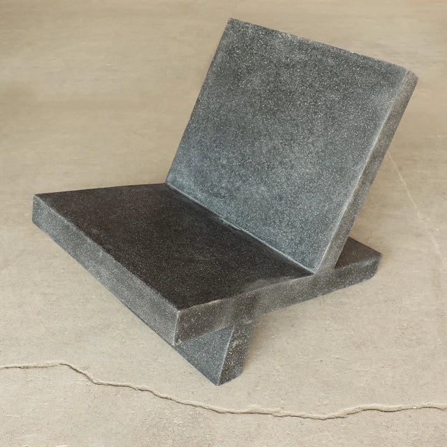 Cast Resin 'Wavebreaker' Chair, Coal Stone Finish by Zachary A. Design ...