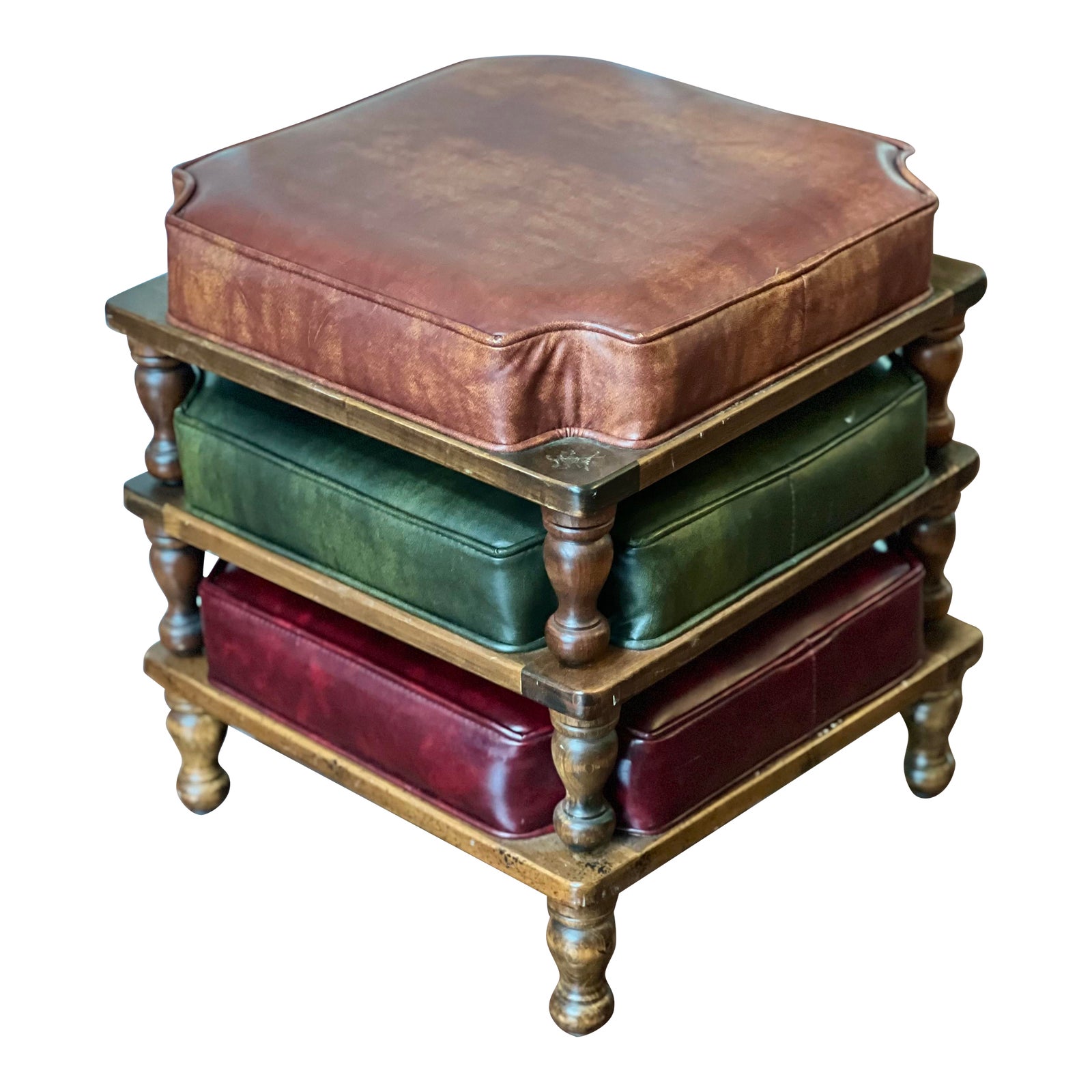 1960s Vintage Stacking Footstools, Set of 3 | Chairish