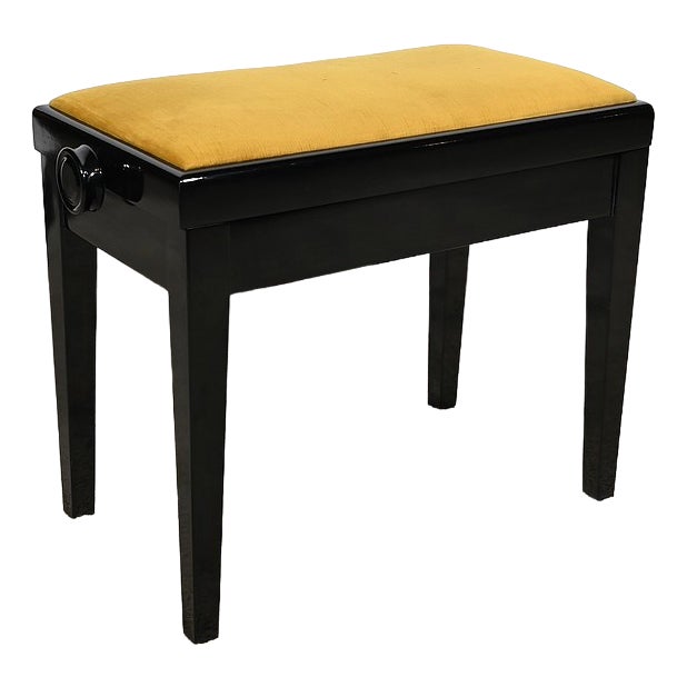 Piano Bench in Black Lacquered Wood, 1970s | Chairish