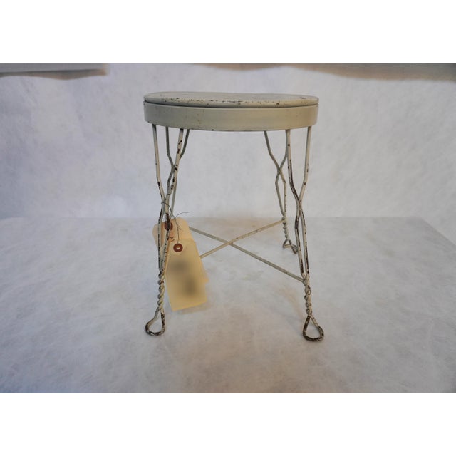 Antique Metal Twisted Ice Cream Parlor Stool | Chairish