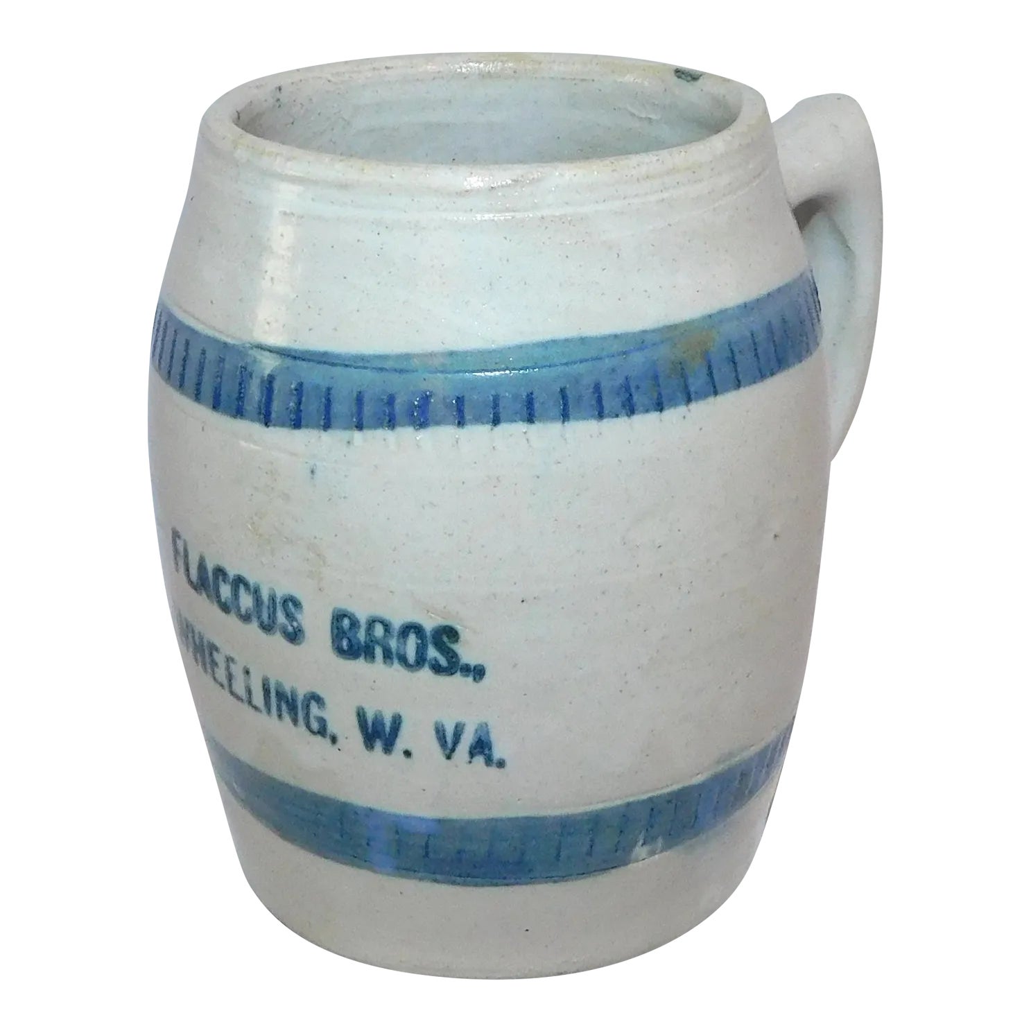 Antique Flaccus Bros. Stoneware Mug | Chairish