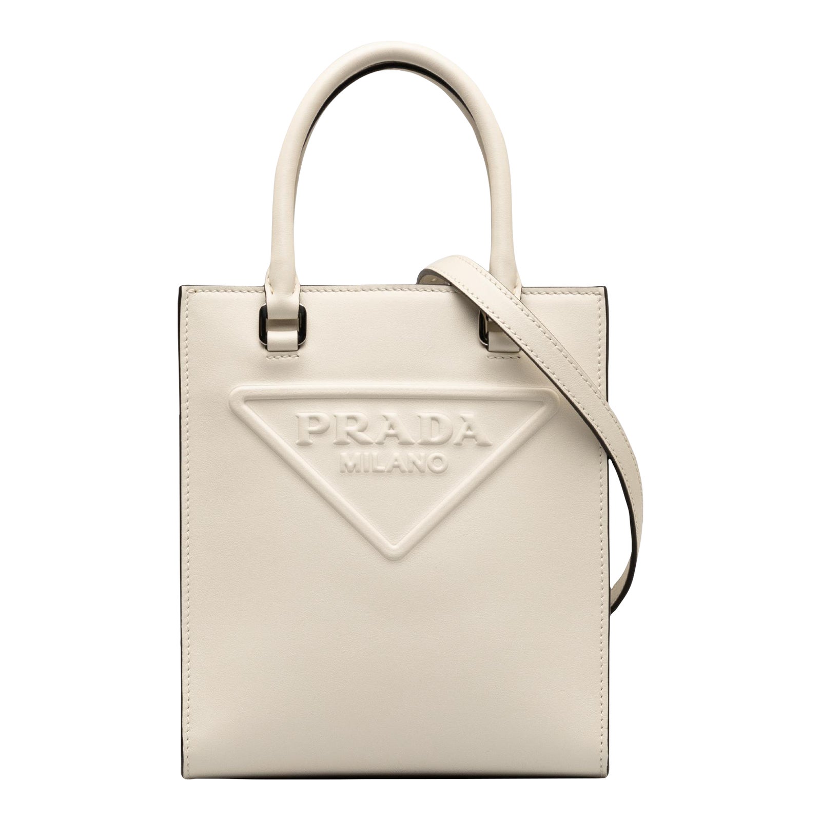 Prada Mini Logo Drill Satchel | Chairish
