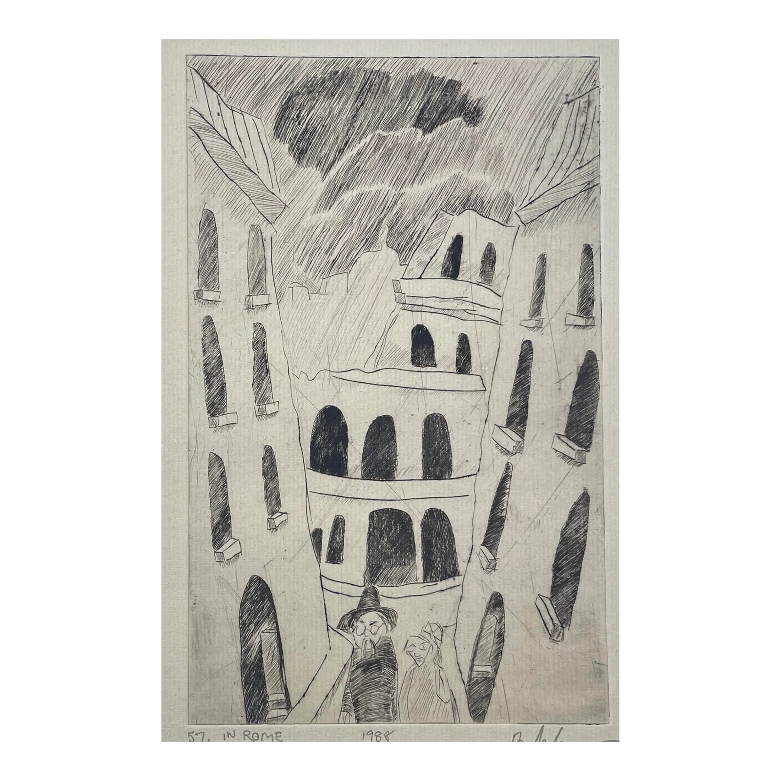 1988 in Rome Contemporary Etching | Chairish