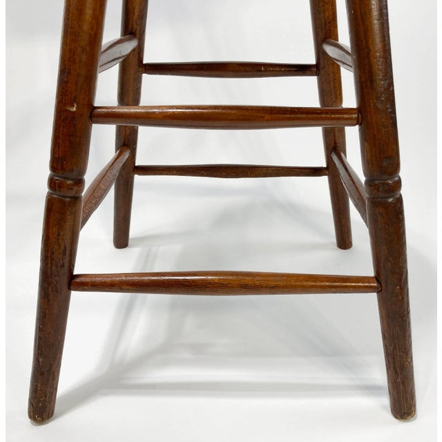 Turned Leg Wooden Stool