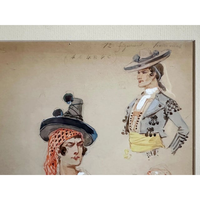 Italian Male Portrait, 1990's Alfredo Edel Watercolor Original Art ...