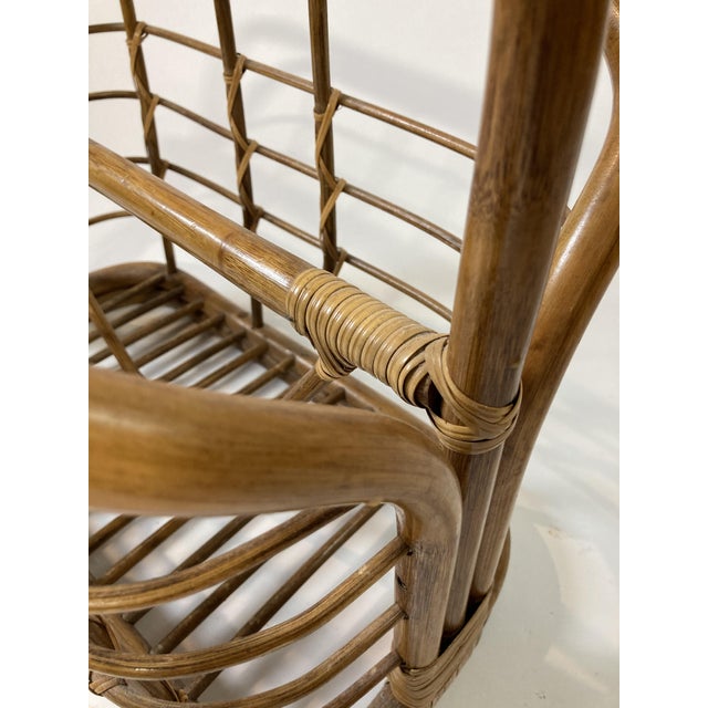 Oversize Rattan Magazine Rack | Chairish