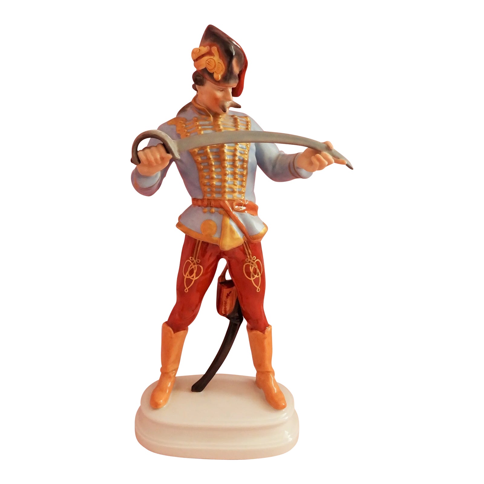 Herend Hadik Hussar Hungarian Military Hero Figurine 5505 1947 Strobl ...