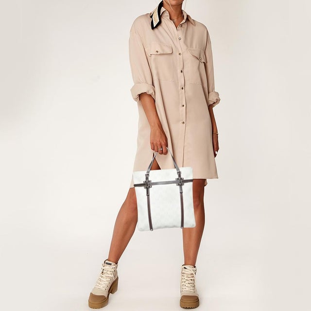Loewe Cream/Brown Signature Anagram Coated Canvas And Leather Tote ...