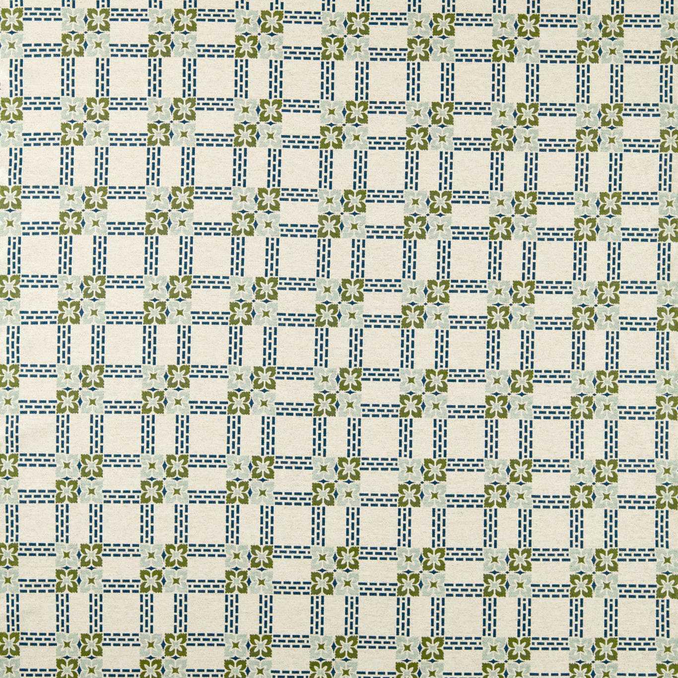 Morris & Co. Wisley Weave Fabric in Indigo/Artichoke - a sample | Chairish
