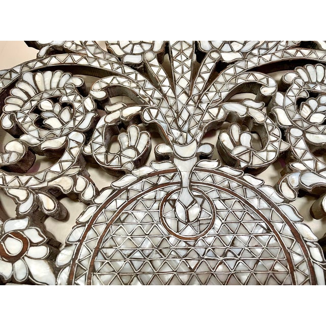 Early 20th Century Levant Style White Mother of Pearl Inlaid Mirror ...