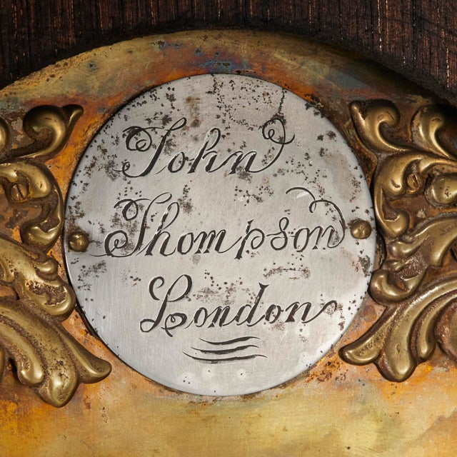 Mid 20th Century English Mahogany and Walnut Grandmother Clock With Le ...