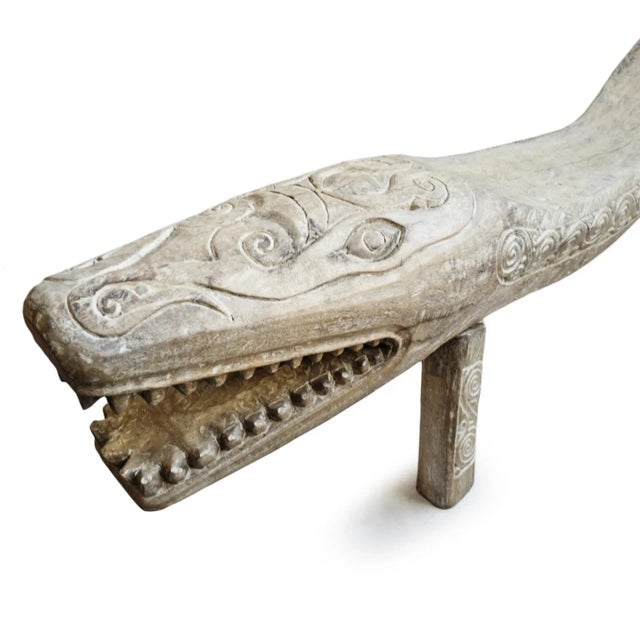 Crocodile Log Bench | Chairish