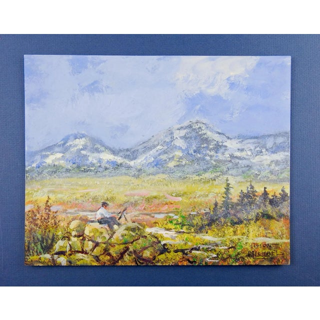 Simon Michael Artist Mountains Impressionist Painting | Chairish