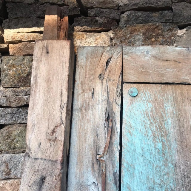 Jalisco Hacienda Old Rustic Door With Green in Solid Mesquite Wood ...