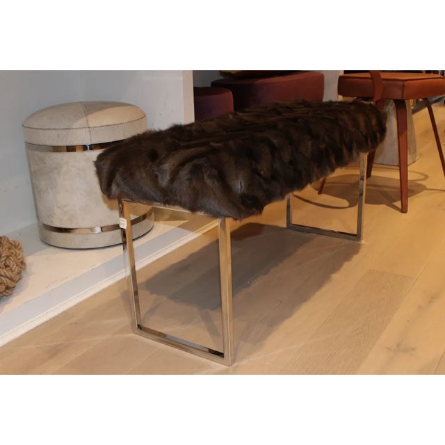 Silver Fox Bench | Chairish