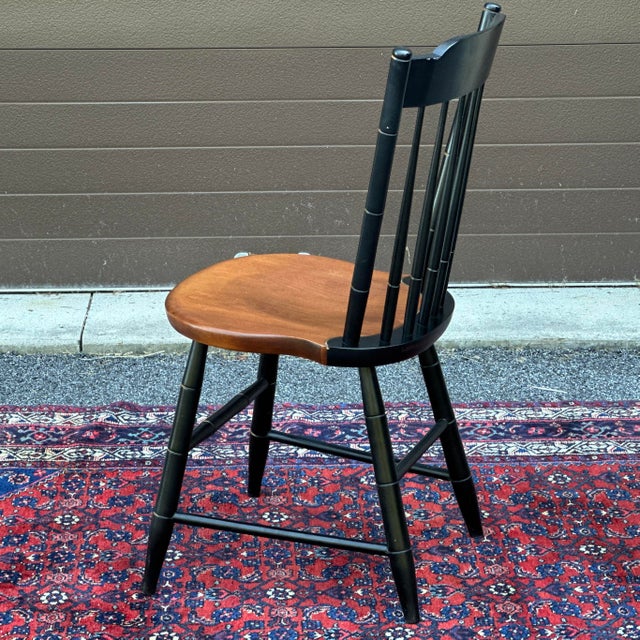Vintage L. Hitchcock Stenciled Windsor Side Chair | Chairish
