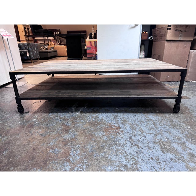 Restoration Hardware Dutch Industrial Coffee Table | Chairish